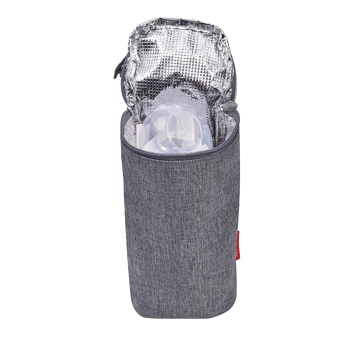 Bellotte Insulated Baby Bottle Bags (2 Pack) - Travel Carrier, Holder, Tote, Portable Breastmilk Storage (Grey)