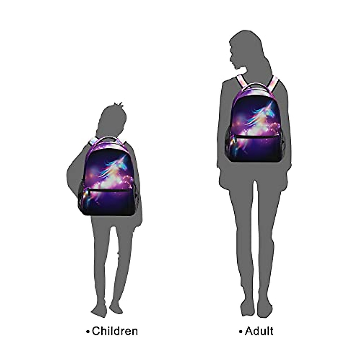 MNSRUU Unicorn Backpacks for Boys and Girls Kids Unicorn School Bookbag Lightweight Travel Bag with Adjustable Strap