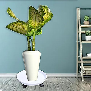 Plant Caddy, Indoor Outdoor Plant Stand with Wheels, Round Plant Stand for Flower Pot, Heavy Duty Potted Holder for Planter, Garden