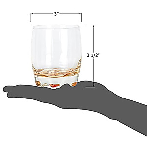 Red Co. Vibrant Splash Water/Beverage Glasses, 9.75 Ounce (6)