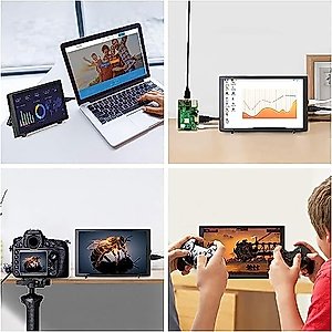 ELECROW 8 Inch Touchscreen Monitor Portable Screen HDMI-Compatible LCD Display 1280x800 Compatible with Raspberry Pi PC Jetson Nano Game Consoles