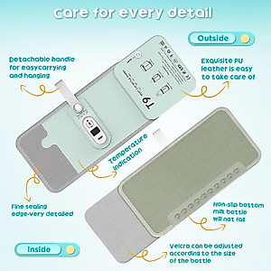 Baby Bottle Warmer, Portable Baby Milk Heat Keeper with LED Display, USB Warmer Bottle for Car Travel, Bottles Warmers on The go with 18W Fast Charger, Milk Warmer with Temperature Control