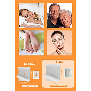 TEWEAE Foot Pads, Ginger Foot Pads, Natural Ginger Powder Bamboo Vinegar Foot Patches 20 Packs.