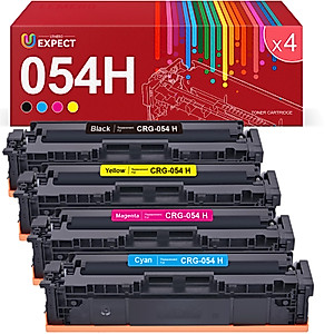 LemeroUexpect Compatible Toner Cartridge Replacement for Canon 054H 054 Toner Cartridge for Color imageCLASS MF641Cw MF644Cdw MF642Cdw LBP622Cdw MF640C LBP620 Printer (Black Cyan Magenta Yellow,4P)
