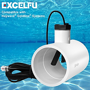 EXCELFU Flow Switch for Hayward Goldline Salt System, Flow Sensor for Hayward Salt Cell and Chlorine Generator System, Flow Switch Assembly GLX-FLO-RP with Tee for Hayward Aqua Rite, Swimpure Plus