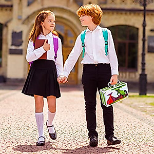 JYPS Dinosaur Pencil Box for Boys Girls Kids, Lock Box for School with Portable Handle and Dinosaur Keychain,Green Pencil Case, Cute Dinosaur School Supplies, Back to School Gifts for Kids