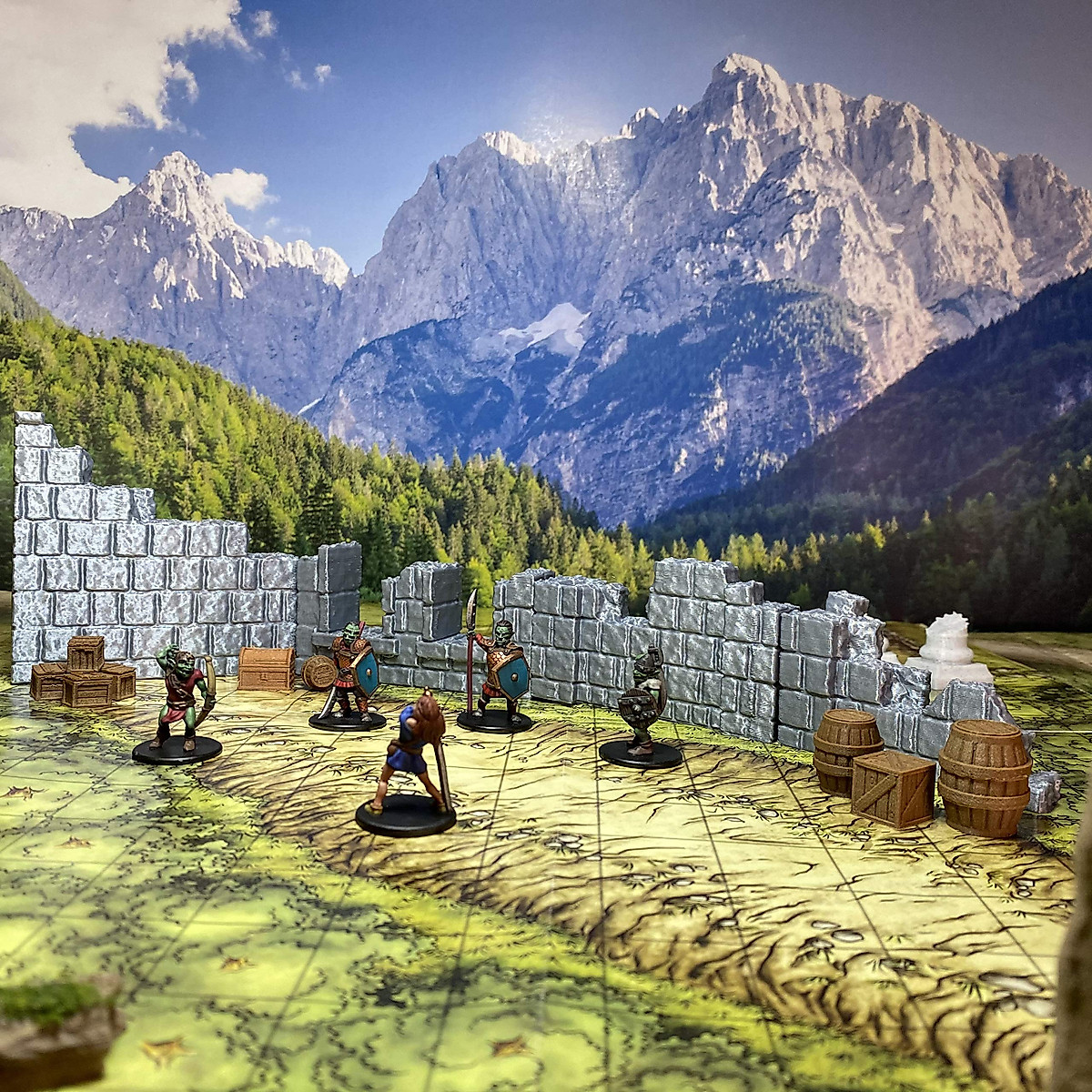 Extruded Gaming Wall Ruins Set 2