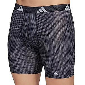 adidas mens Sport Performance Mesh Underwear (3-pack) Boxer Briefs, Performance Wave Black/Black/Black, Medium US