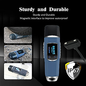 JWM Long Range Guard Tour Patrol System with Downloader, RFID Flashlight Security Guard Equipment with OLED Screen, Free Cloud Software, 2.4G Card for Long Distance Reading