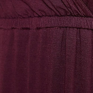 Amazon Essentials Women's Waisted Maxi Dress (Available in Plus Size), Burgundy, 3X