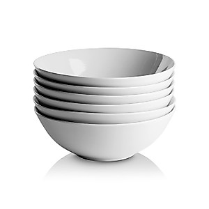 10 Strawberry Street Simply White 7" Coupe Cereal Bowl, Set of 6