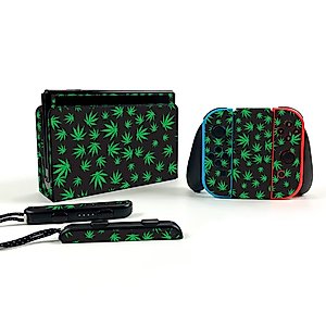 MightySkins Skin Compatible with Nintendo Switch OLED - Marijuana | Easy to Apply, Remove, and Change Styles | Made in The USA, (NISWIOL-Marijuana)