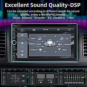 Double Din Car Stereo Radio with CD/DVD Player, 7inch Touch Screen Car Stereo with CarPlay & Android Auto, Backup Camera, Bluetooth 5.1, Mirror link, Subwoofer,SWC, AM/FM Car Radio Receiver, AUX Input