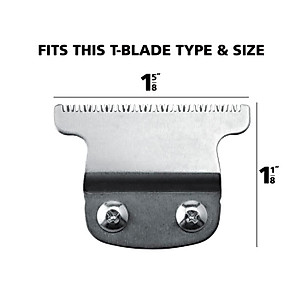Wall Replacement T Blade Beard Stubble Guard Guide Comb Set 1/16 1/8 3/16 1/4 02144 for Wahl All in One Lithium Ion Trimmer (See Details for Compatible Models)