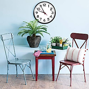 The Ultimate Wall Clock - 14" Atomic, Black, Easy to Read, Perfect for Home, Office, School, Indoor / Outdoor