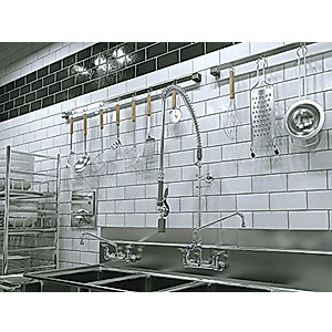 T&S Brass B-0107-J Low Flow Spray Valve for use in commercial kitchens. Pre Rinse Commercial Faucet Sprayer meets new DOE requirements with 1.07 GPM flow rate