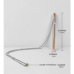 Long Gold Plated Initial Necklaces for Women Personalized Bar Necklaces, Rechargeable 2-In-1 Necklace Jewelry