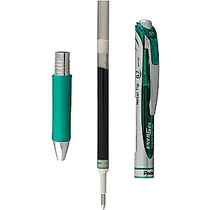 Pentel Refill Ink for BL57/BL77 EnerGel Liquid Gel Pen, 0.7mm, Metal Tip, Green Ink, Box of 12 (LR7-D-12)