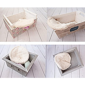 Newborn Baby Photography Props Posing Blanket, Professional for Baby Photography Contoured Posing Positioner Set with Flexible Metal Edges Diameter 34 CM