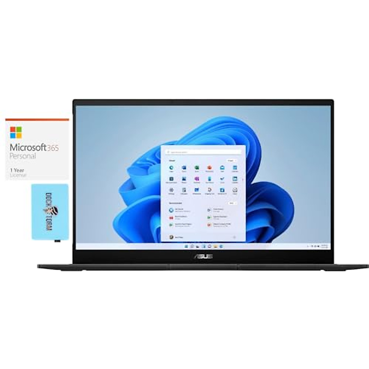 ASUS Creator Q Gaming & Business Laptop (Intel i9-13900H 14-Core, 24GB DDR5 4800MHz RAM, 1TB PCIe SSD, GeForce RTX 3050, 15.6" 120 Hz Win 11 Home) with MS 365 Personal, Dockztorm Hub