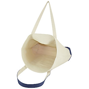 DALIX Monogram Tote Bag Personalized Initial Navy Blue - A