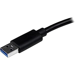 StarTech.com USB 3.0 Ethernet Adapter - USB 3.0 Network Adapter NIC with USB Port - USB to RJ45 - USB Passthrough (USB31000SPTB), Black, 0.7" x 1.4" x 5" x 5"