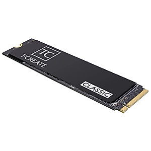 TEAMGROUP T-CREATE Classic 1TB Read/Write up to 7,200/6,200MBs 600TBW for Creators NVMe M.2 PCIe Gen4x4 3D NAND TLC SSD w/SLC Cache TM8FPM001T0C329