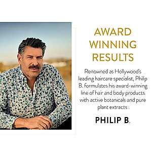 Philip B Nordic Wood Hair + Body Shampoo | Invigorating and Purifying Hair and Body Shampoo that Lathers Up Luxuriously, 11.8 oz.