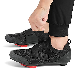 Unisex Cycling Shoes Compatible with Peloton Bike & SPD Indoor Road Riding Biking Bike Shoes with Delta Cleats Included for Men Women Black M5.5 X