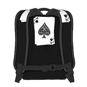 Poker Ace Of Spades Backpack Student Bag Work Light Schoolbag Traveling Handbag Leisure Knapsack