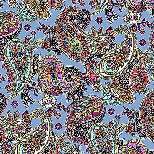 Vera Bradley Women's Cotton Trapeze Cosmetic Makeup Organizer Bag, Provence Paisley, One Size