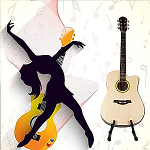 BEESCLOVER A-Type Wood Guitar Electric Guitar Base Banjo Violin Stand Musical Instrument Bracket Black Acoustic Guitar Universal