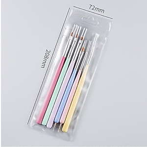 GEMBITYFUL Nail Art Brushes 6Pcs Painting Nail Brushes Nail Art Liner Brushes and Nail Art Dotting Pens for Salon