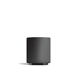 Fellow Monty Milk Art Cups - Double Wall Ceramic Cortado Mug, Matte Black with Graphite Base, 4.5 oz Cup