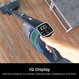 Shark IZ631H Cordless Pro Vacuum with PowerFins and Self-Cleaning Brushroll, Includes Upholstery Tool & Crevice Tool, Up To 60 Minute Runtime, HEPA Filtration, Cordless Vacuum, Dark Grey/Mojito