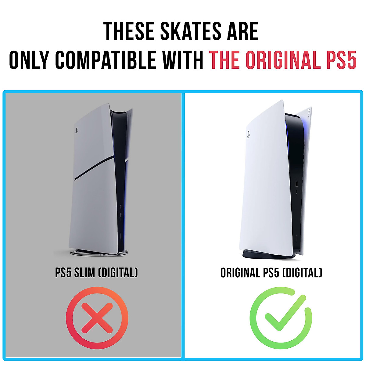 Glistco Skates - Horizontal Stand compatible with PS5 - Digital Edition (Galaxy Purple)