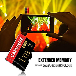 Micro SD Card,1TB Micro SD Memory Card 1TB TF Memory Cards Class 10 Card High Speed with Transfer Adapter for Dash Cams&Action Camera,Surveillance,GOPRO