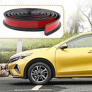 20FTx 1.5" Fender Flares Trim,Anti-Collision Wheel Arch Trim,Rubber Fender Trim Wheel Eyebrow Protector-Universal Fender Flares for Car Truck SUV