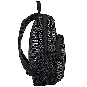 Eastsport Mesh Backpack With Adjustable Padded Shoulder Straps, Black