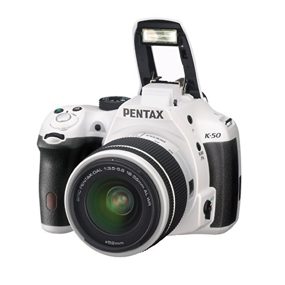 Pentax K-50 16MP Digital SLR Camera Kit with DA L 18-55mm WR f3.5-5.6 and 50-200mm WR Lenses (White)