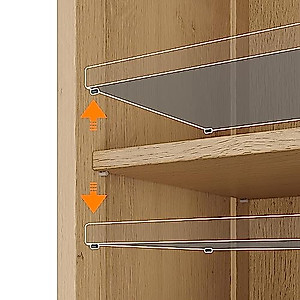 Irontar Kitchen Storage Cabinet, Sideboard Buffet Cabinet with Rattan Decorated Doors, Farmhouse Console Table with Drawer, Coffee Bar, Accent Table for Kitchen, Living Room, Hallway, Natural CWG010M