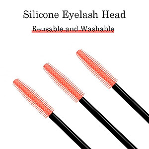 Shintop Disposable Silicone Eyelash Mascara Applicator Wands (Tower-Shape)