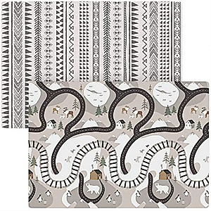 Berry Lane Baby Play Mat | Large 6.5 ft x 4.5 ft One-Piece Reversible Foam Floor Playmat | Tummy Time | Extra Soft & Thick | Non-Toxic | for Infants, Babies, Toddler, and Kids