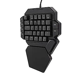 One Handed Keyboard, RGB Backlit Ergonomic Design Programmable Keys One Handed Gaming Keyboard Accurate Control Plug and Play for Game for Dorm for Home