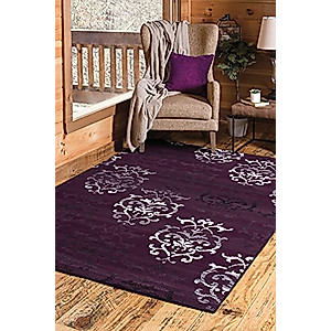 United Weavers Dallas Countess Accent Rug – Lilac, 2x3, Transitional Indoor Area Rug with Abstract Medallion Pattern, Jute Backing