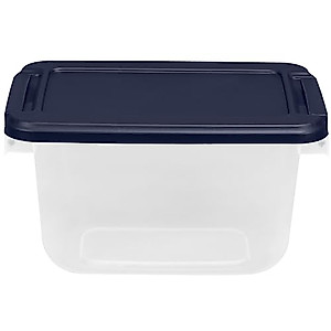 Home Logic 6.5 Qt. Latch Lid Storage Tote, Clear/White, 8/Pack (HLCOM7249010759)