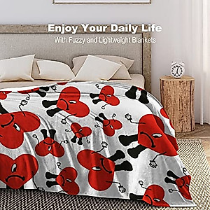 Cute Blanket Ultra Soft Lightweight Flannel Throw Blankets and Throws for Sofa Couch Living Room Kids Adults Gifts 80"x60"