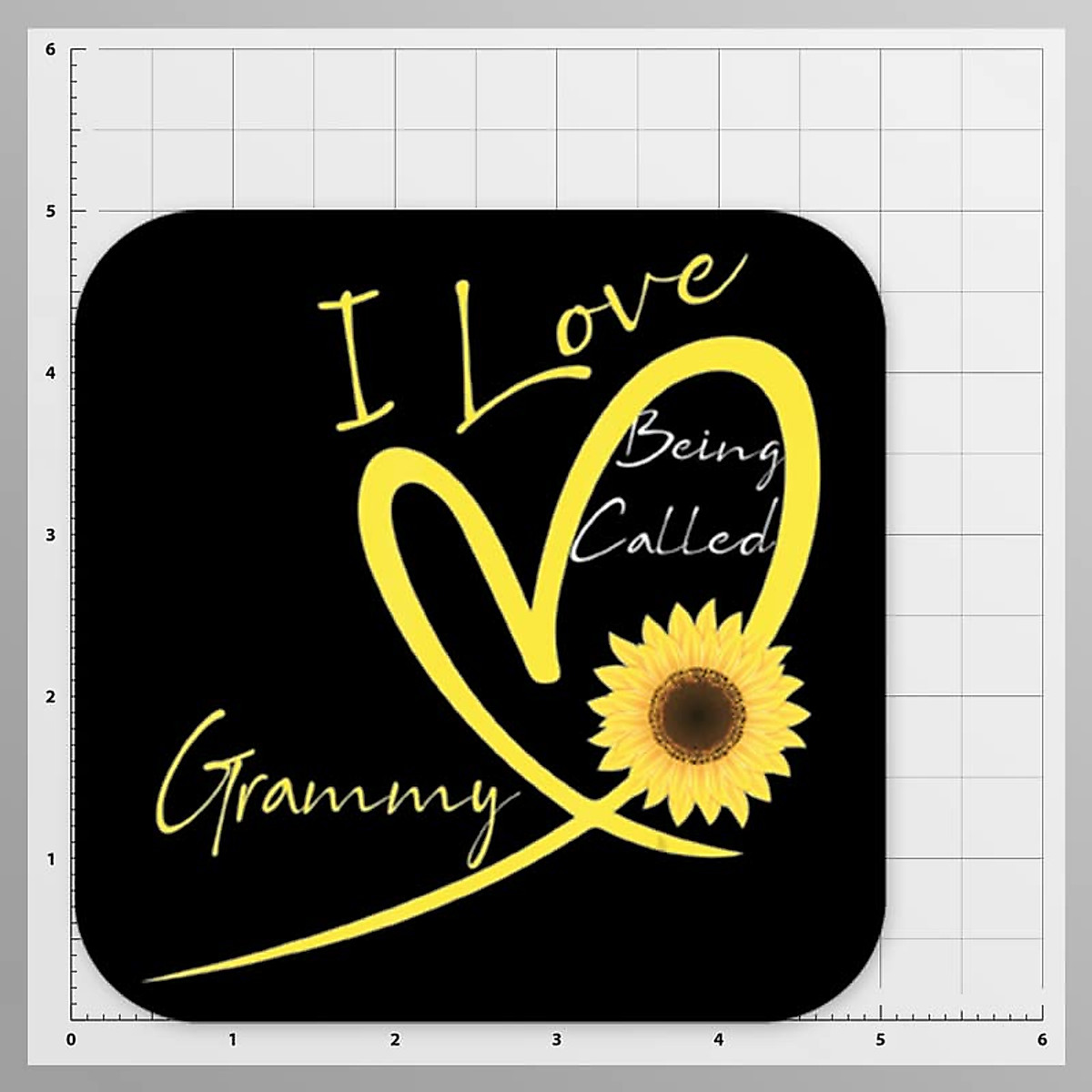 I Love Being Called Grammy | Sunflower Heart |Great Gift Idea|Great Gift Idea|Single |5 Inch Magnet | Made in The USA | Car Auto Tool Box RefrigeratorMagnet | MAGS11225