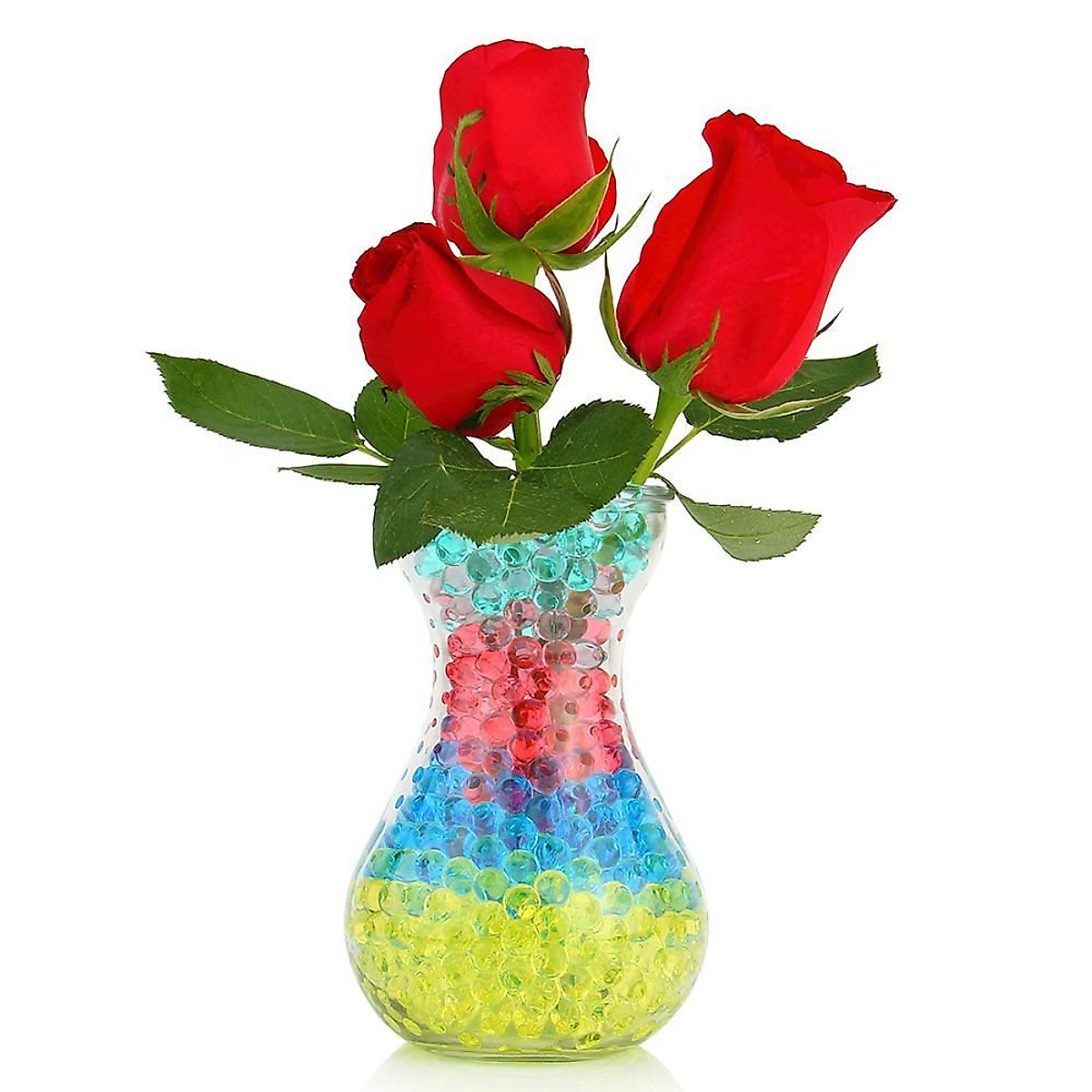 AINOLWAY Water Gel Bead Vase Fillers Beads (25000pcs) Water Pearls for Vases, Wedding Centerpiece, Water Table Activities,14years+ (Clear)