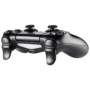 eXtremeRate Black 2 Pair Custom Trigger Extenders L2 R2 Buttons for PS4 Controller, Game Improvement Adjusters for PS4 Pro Slim Controller